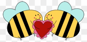 Valentine - Valentines Day Clip Art Bee - Free Transparent PNG Clipart ...