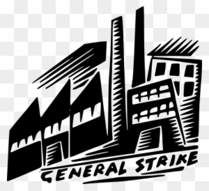 Vector Graphics Of Industrial Workers Unions Strike - General Strike ...
