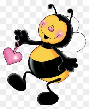 Bee Border Clip Art Cartoon Valentine - Cute Valentines Day Clipart ...