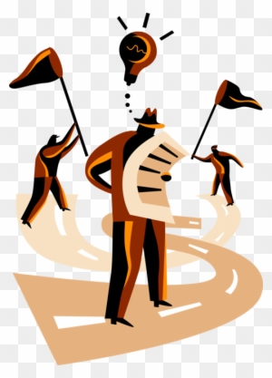 Vector Illustration Of Shrewd Secretive Businessman - Illustration ...