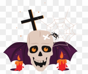 Skull And Candles - Skull - Free Transparent PNG Clipart Images Download