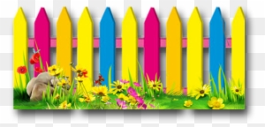 Colorful Fences Clipart - Clipart Fence Flower - Free Transparent PNG ...