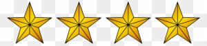 Open - 4 Gold Stars - Free Transparent PNG Clipart Images Download