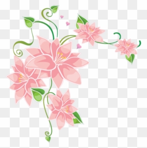 Flower Bar, Corner Designs, Photo Paint, Floral Border, - Stargazer ...