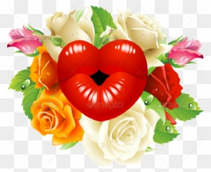 Lips Heart - Vector Roses - Free Transparent PNG Clipart Images Download