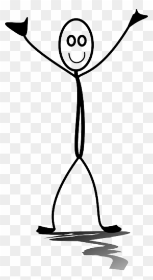 Happy Man Free Icon - Stickman With Hands Up - Free Transparent PNG ...