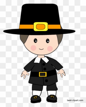 Pilgrim Boy - Thanksgiving Pilgrim Clip Art - Free Transparent PNG ...