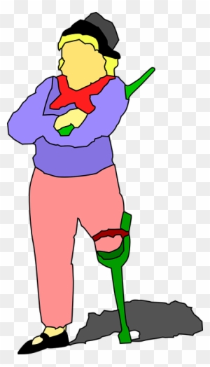 One Legged Man Cartoon - Free Transparent PNG Clipart Images Download