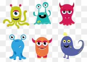 Little Monster Clip Art / Little Monster Clipart / - Cute Little ...