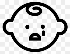 Baby Head With A Small Heart Outline Vector - Baby Icon Transparent ...