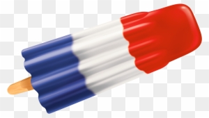 Red White And Blue Popsicle - Full Size PNG Clipart Images Download