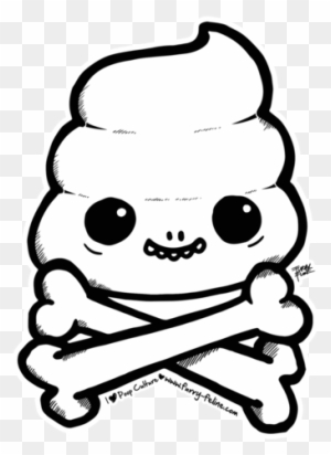 Skully Poop Heavy Duty Reusable Sticker - Sticker - Free Transparent ...