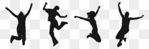 Jumping Silhouette 4 - Jumping For Joy Clipart - Free Transparent PNG ...