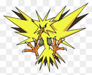 Zapdos Pokemon Character Vector Art - Pokemon Legendary Bird Zapdos ...