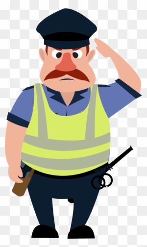 Police Officer Security Guard Illustration - Angry Security Guard ...
