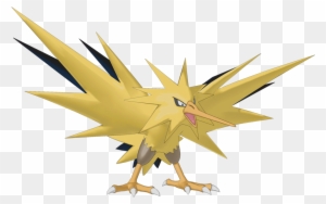 Zapdos Pokemon Character Vector Art - Pokemon Legendary Bird Zapdos ...