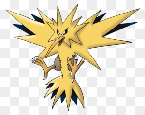 Zapdos Pokemon Character Vector Art - Pokemon Legendary Bird Zapdos ...