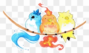 Zapdos Pokemon Character Vector Art - Pokemon Legendary Bird Zapdos ...