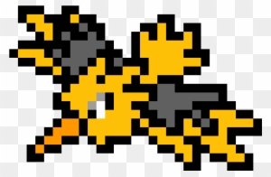 Zapdos Pokemon Character Vector Art - Pokemon Legendary Bird Zapdos ...