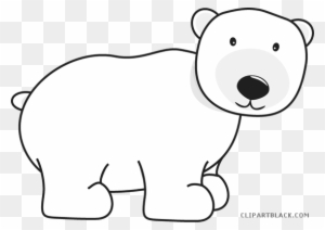 Polar Bear Animal Free Black White Clipart Images Clipartblack - Polar ...