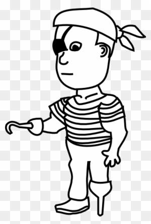 Kid Pirate Clip Art Black And White