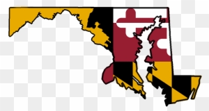 Flag-map Of Maryland - Maryland Flag And State - Free Transparent PNG ...
