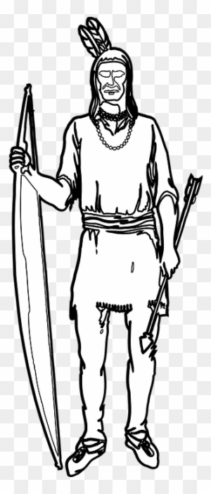 Native American Clip Art Black And White For Kids