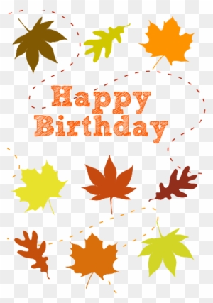 Autumn - Happy Birthday Fall Theme - Free Transparent PNG Clipart ...