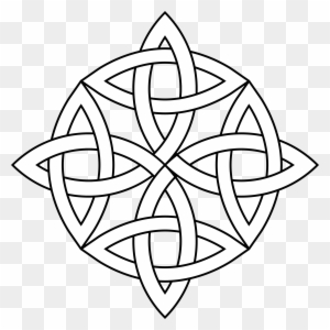 Celtic Inspired Knots 4 Black White Line Art 555px - Simple Celtic ...