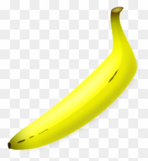 Vector Clip Art Of Straight Shaped Banana - Yellow Banana Clipart ...