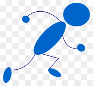 Running Blue Stick Man Clip Art At Clipart Library - À Vos Marques Prêt ...