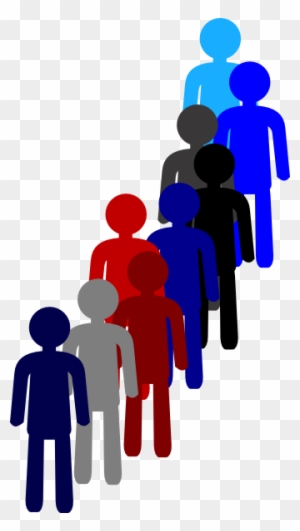 People Standing In Line Clipart Border