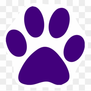 Purple Paw Prints Clip Art Library - Dark Purple Paw Print - Free ...