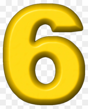Yellow Clipart Number 6 - Numeral 6 - Free Transparent PNG Clipart ...