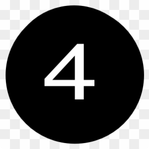 Number Four Clip Art A - Black And White Text - Free Transparent PNG ...
