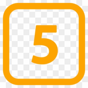 Orange Number 5 Png