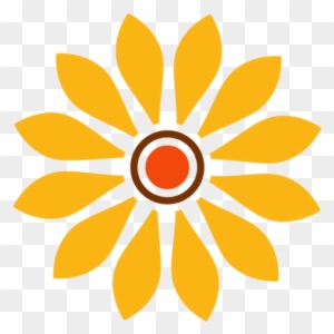Flat Isolated Sunflower Head Graphic Transparent Png - Sunflower Logo ...