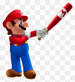 Mario 114 - Mario With Baseball Bat - Free Transparent PNG Clipart ...