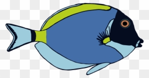 Powder Blue Tang - Powder Blue Tang - Free Transparent PNG Clipart ...