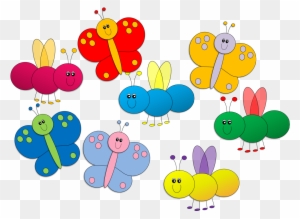 Bugs Clipart Spring Butterfly - Group Of Bugs Clipart - Free ...