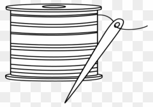 Thread Clipart Black And White Black And White Needle Clip Art Black