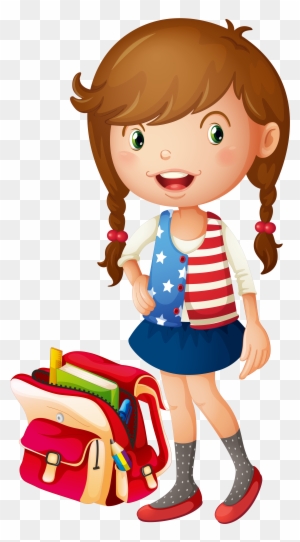 School Bag Illustration - Pack Bag Girl Clipart - Free Transparent PNG ...