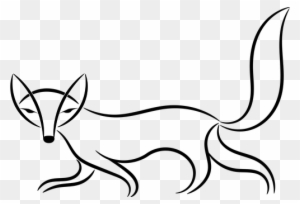 Fox Line Art - Fox Line Art - Free Transparent PNG Clipart Images Download