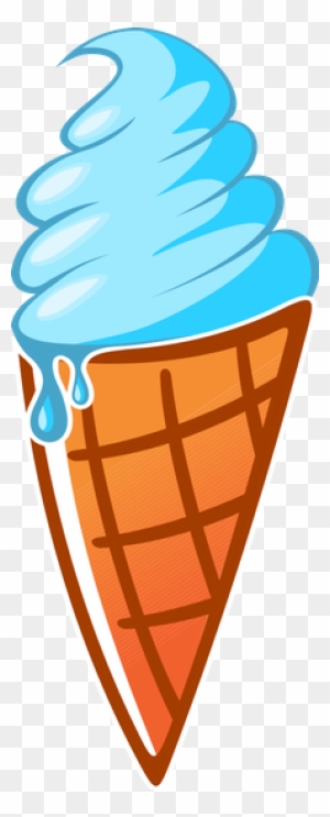 Ice Cream In Waffle Cone - Waffle Ice Cream Vector - Free Transparent ...