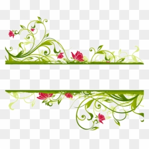 Flower Clip Art - Floral Rectangle Designs Vectors - Free Transparent ...