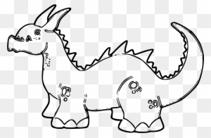 Dinosaur Black And White Animal Clipart - Coloring Black And White ...