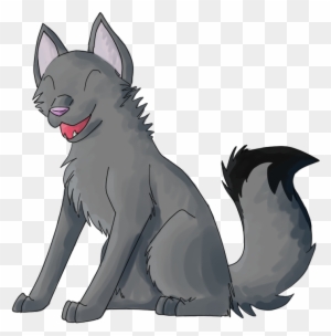 Happy Grey Wolf By Dusk-sky - Grey Wolf Drawing Transparent - Free ...