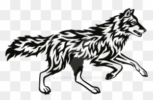 Tribal Wolf Clipart 5 By Eric - Wolf Tribal - Free Transparent PNG ...