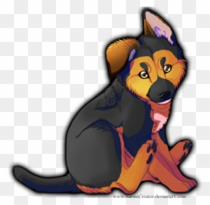 Drawn German Shepherd Furry - German Shepherd Drawing Chibi - Free ...