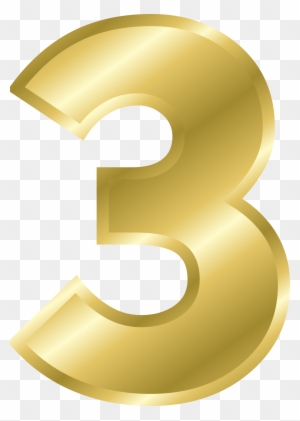 Gold Number 3, Transparent PNG Clipart Images Free Download - ClipartMax